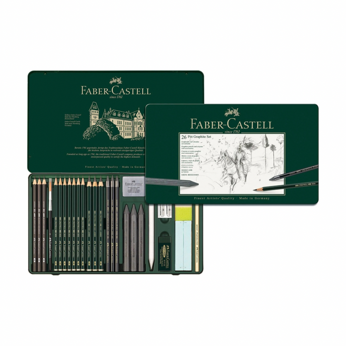 Pitt graphite set Faber Castell 26 piezas – Escala Gráfica