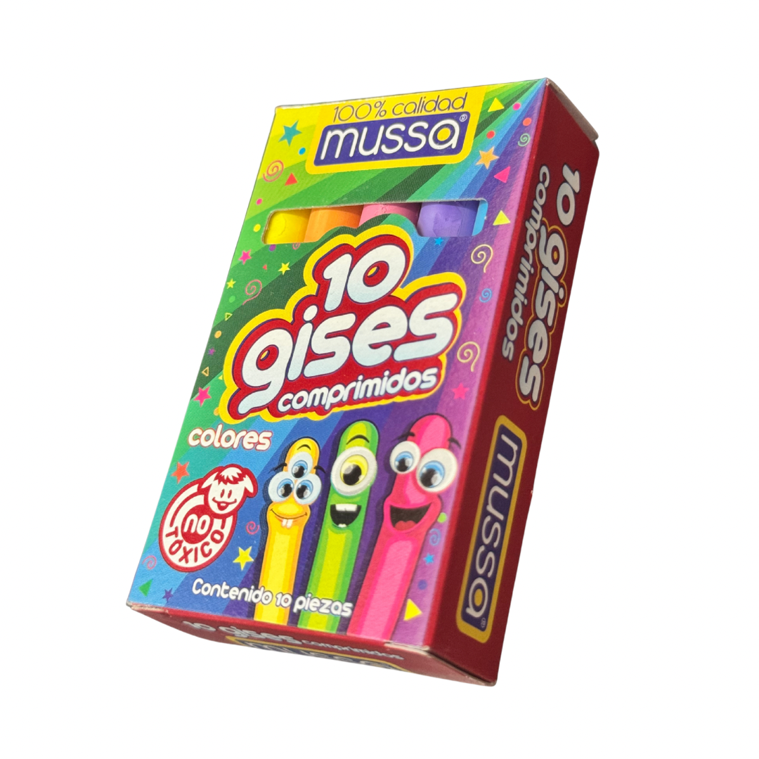 Gises de colores comprimidos con 10 – Escala Gráfica